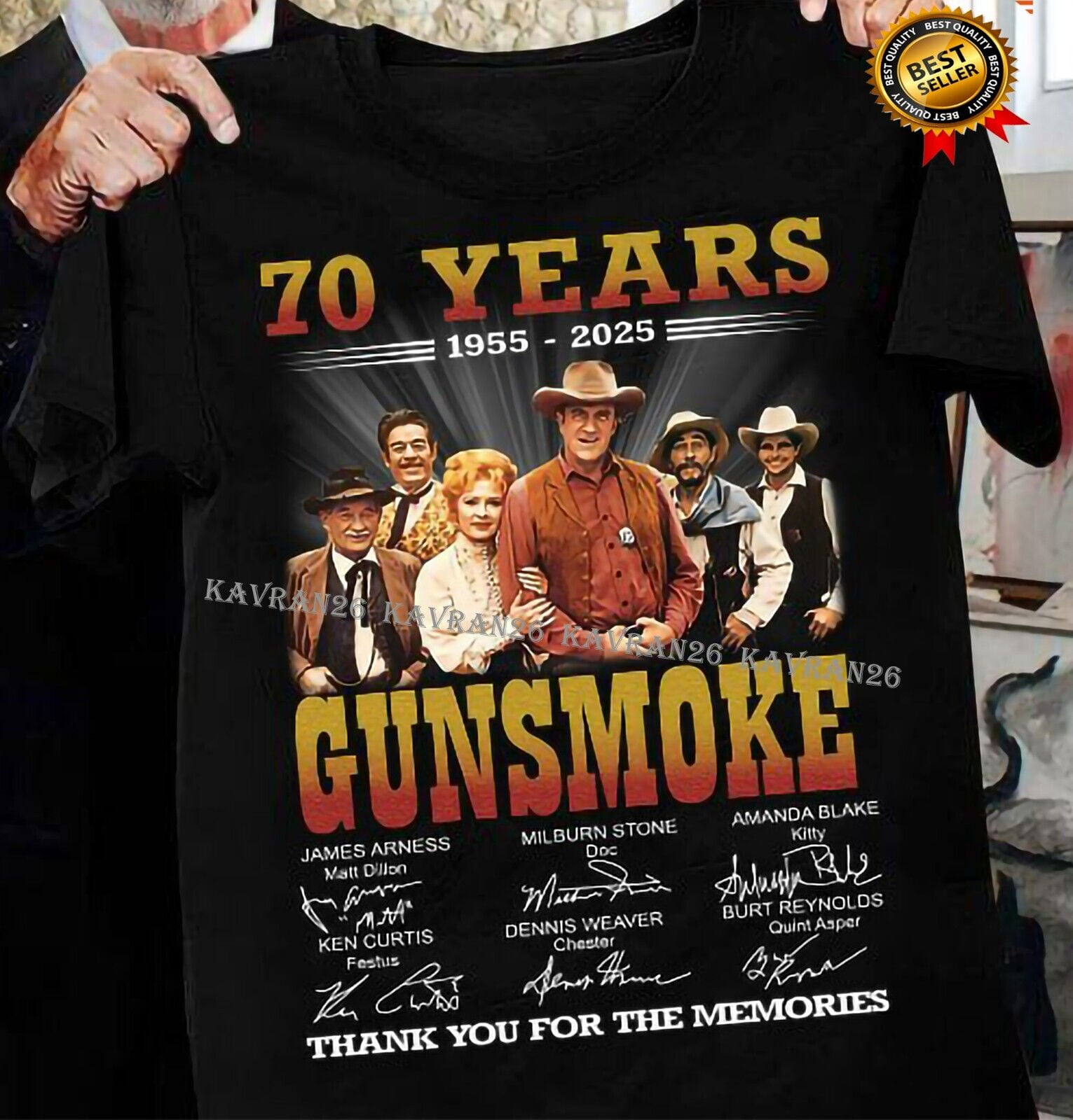 70 Years Gunsmoke Thank You For The Memories Anniversary 1955 2025 Men ...