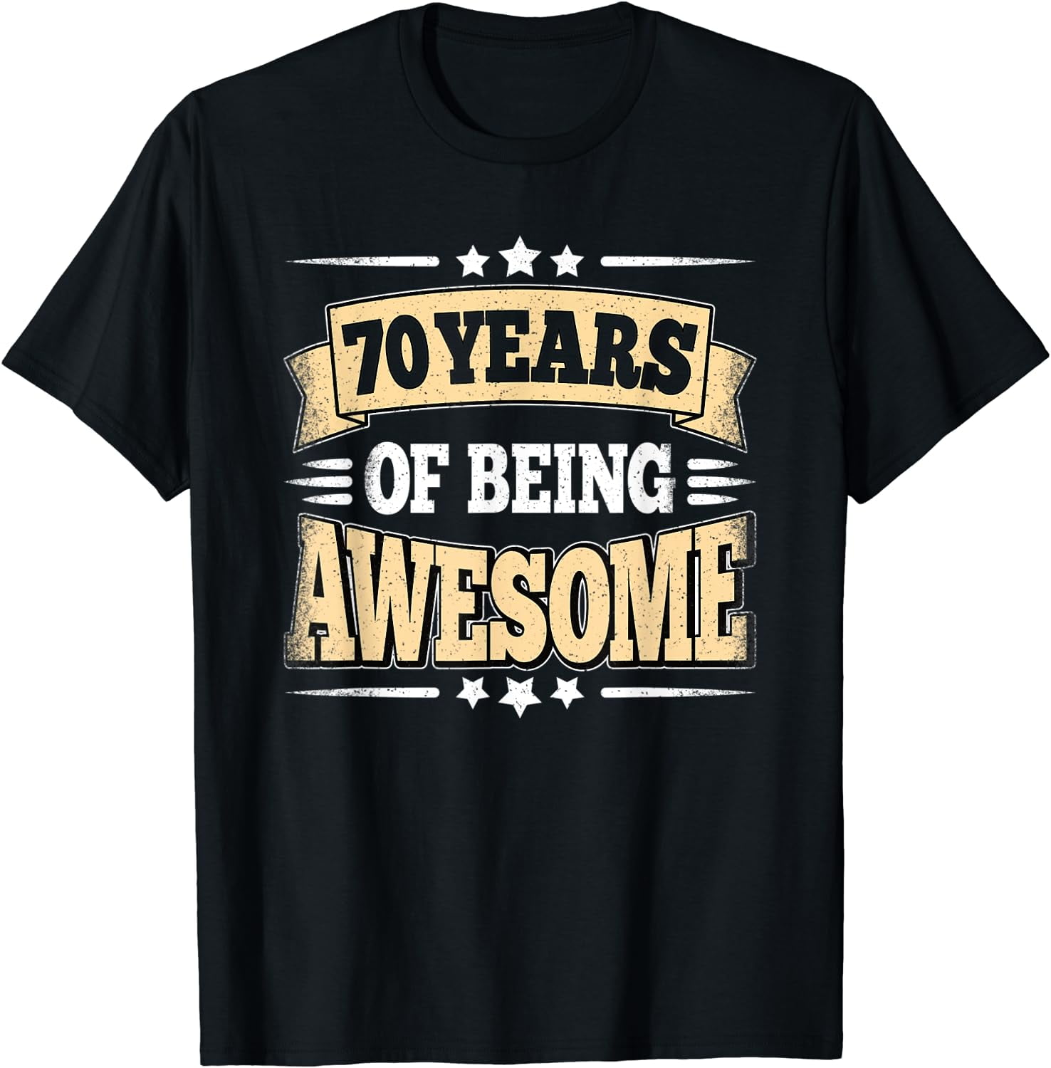 70 Years Of Being Awesome 70 Years Old 70th Birthday Vintage T-Shirt ...