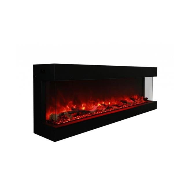 70 in. Built-in 3 Sided Glass Electric Fireplace - Walmart.com
