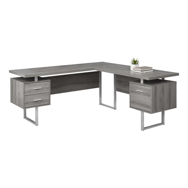 70 in. Dark Taupe Left or Right Facing Computer Desk - Walmart.com