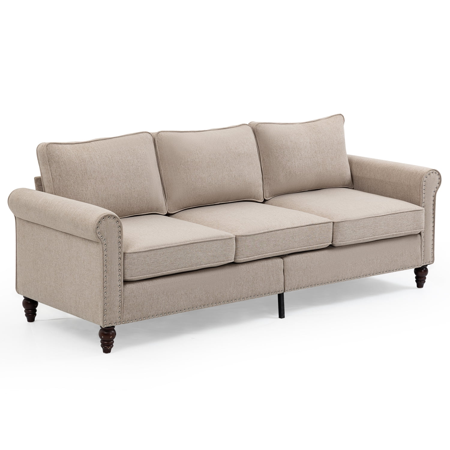 70 inch 3 Seater Loveseat Sofa, Mid Century Modern Couches for Living ...