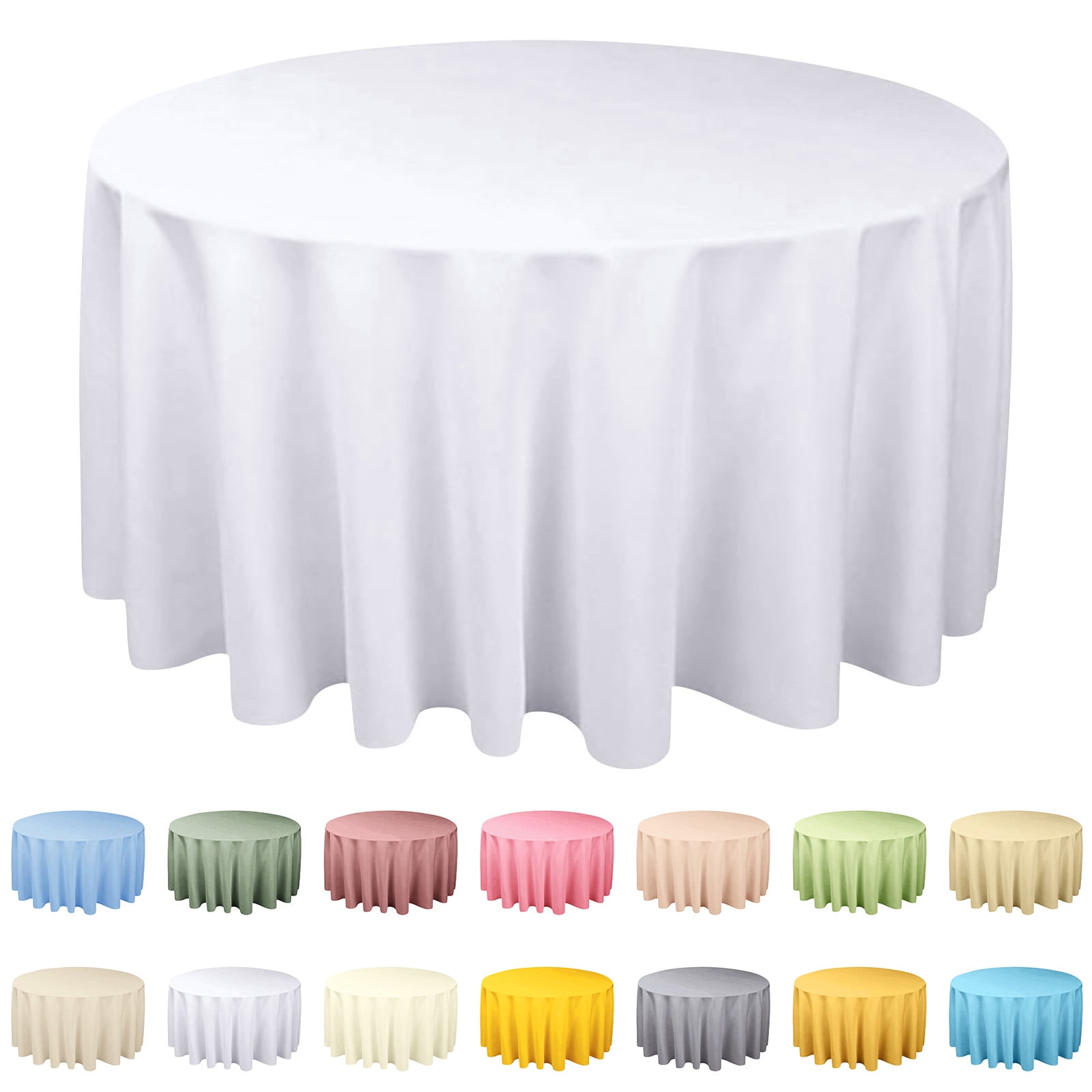 70 inch Round Tablecloth - Waterproof & Wrinkle Free Heavy Duty ...