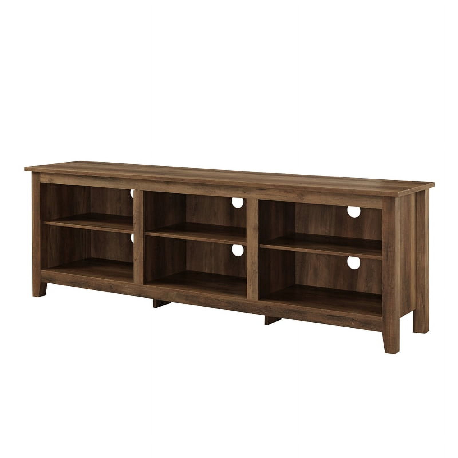 70 inch Wood Media TV Stand Storage Console in Rustic Oak - Walmart.com