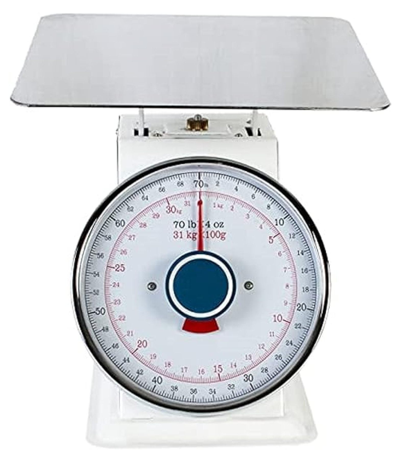 - 70 lb. Mechanical Kitchen Flat Platform Weighing Food Scale- Heavy ...