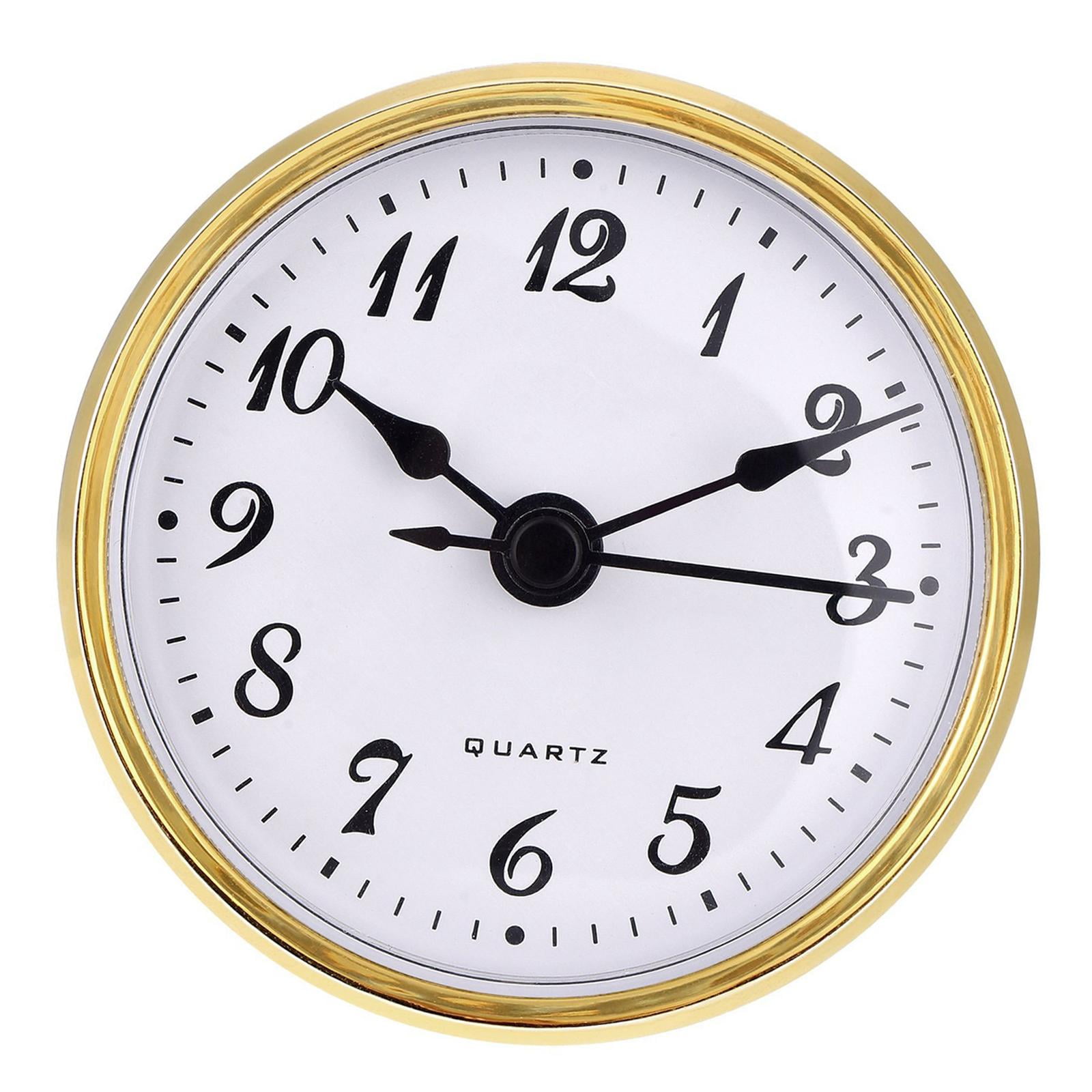 70 mm Clock Insert Movement Craft Gold Rim Clock Head Round Clock ...