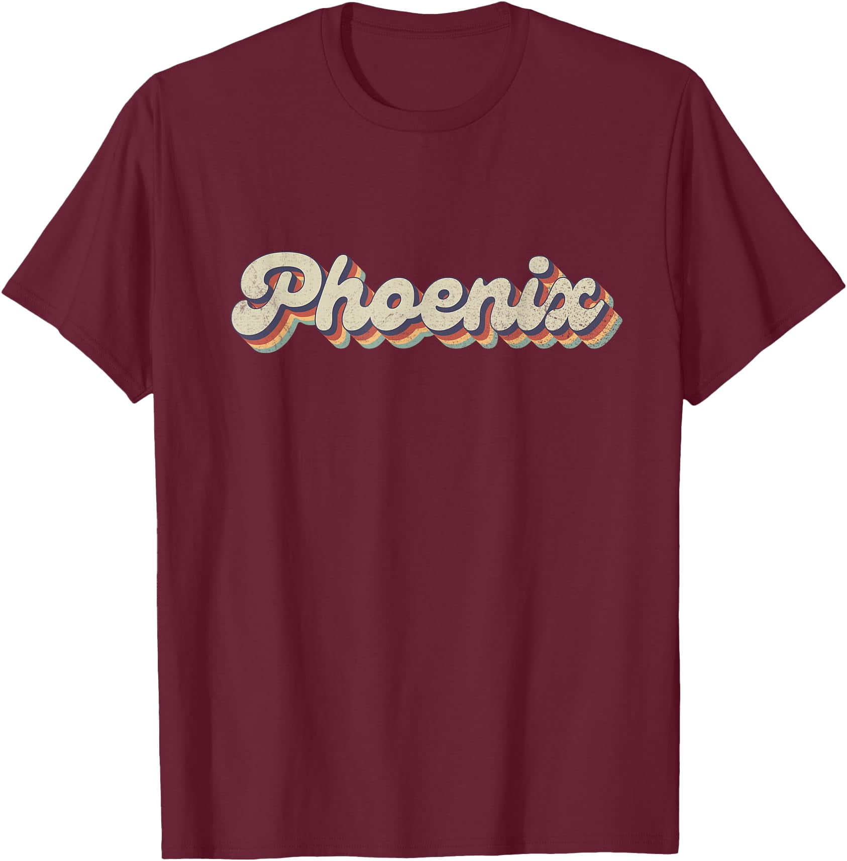 70's 80's USA City - Vintage Phoenix T-Shirt for Men Women, Maroon ...