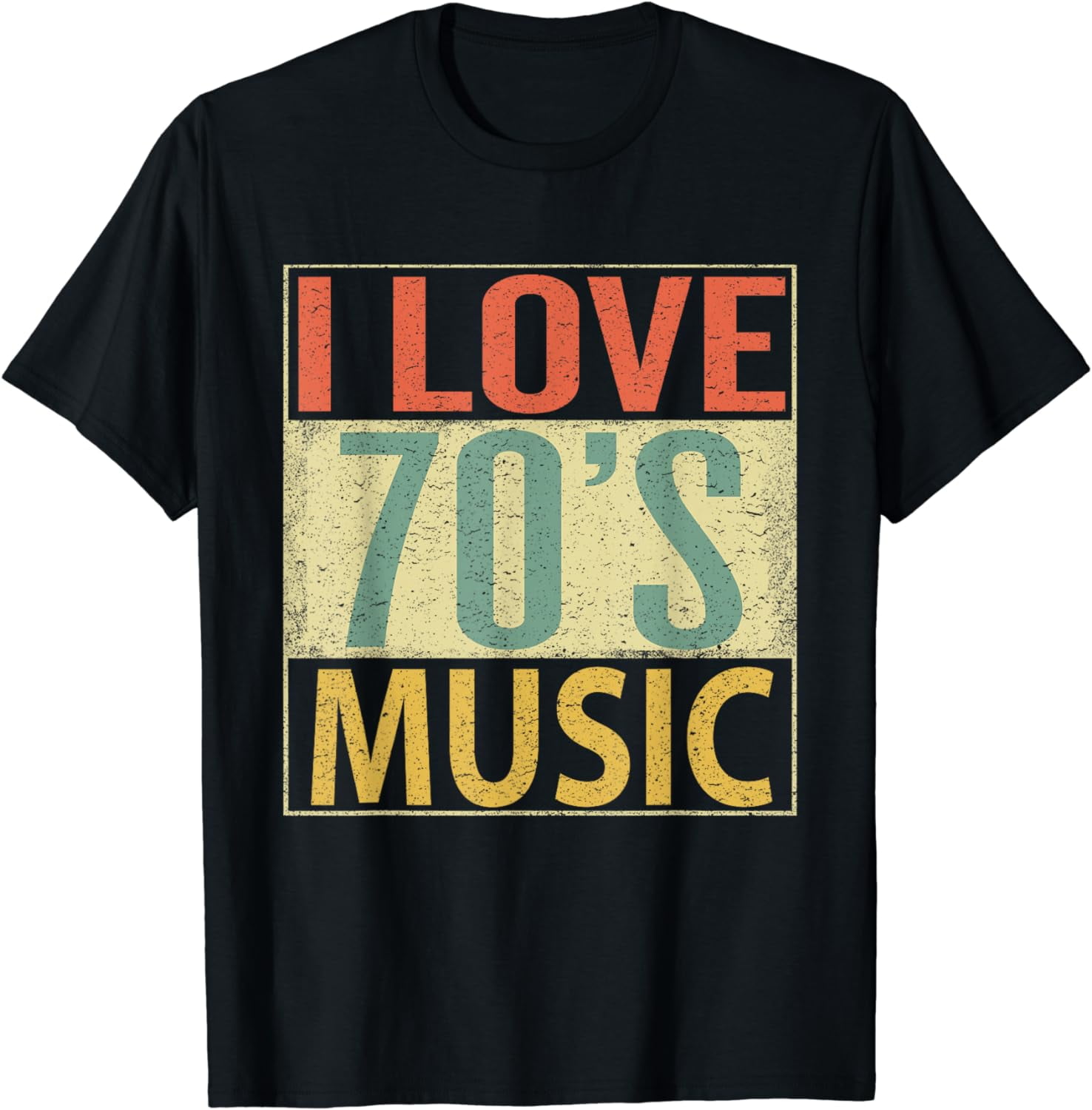 70's Music Shirt. Fun I Love 70s Music T-Shirt Vintage Retro - Walmart.com