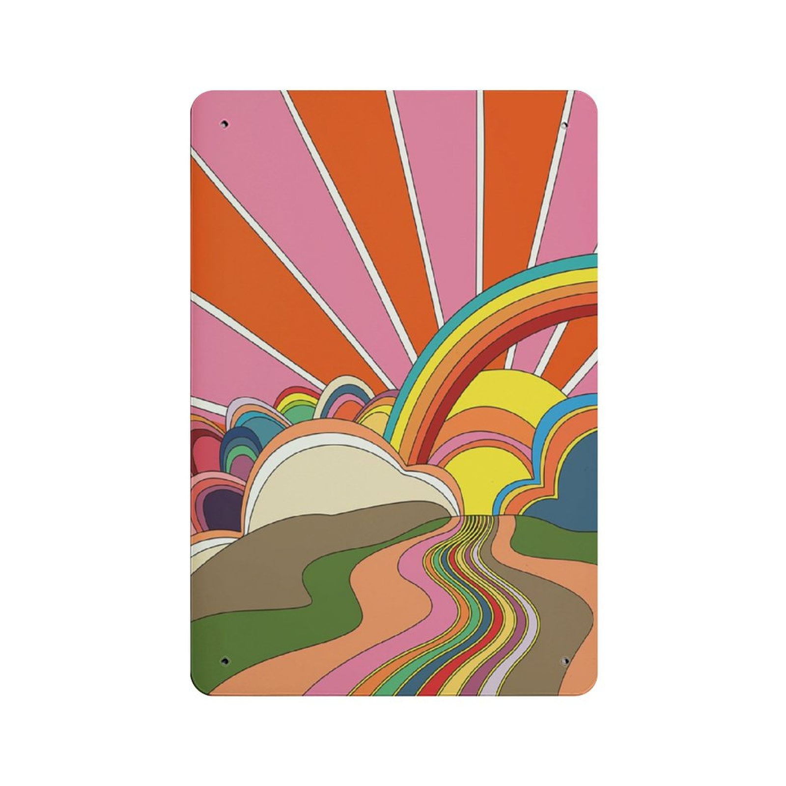 70's Psychedelic tin signs, Rainbow & Sunset Trippy tin signs, Sunset ...