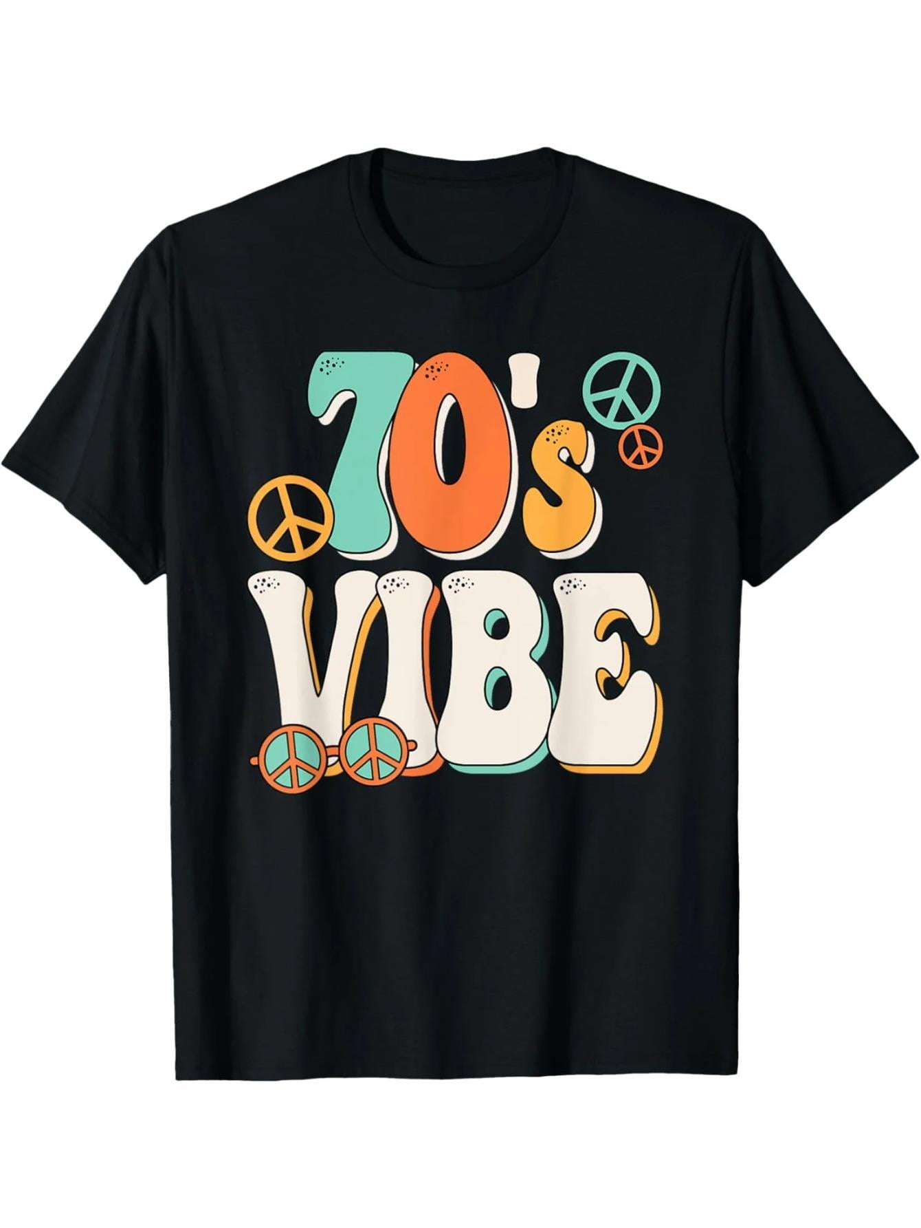 70's Vibe Costume 70s Party Outfit Groovy Hippie Peace Retro T-Shirt ...