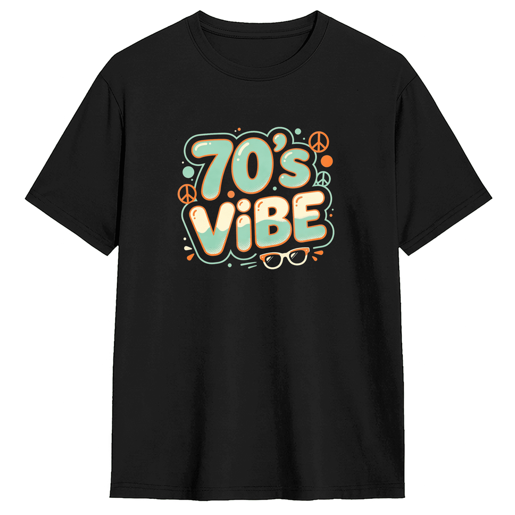 70's Vibe Retro Graphic Tee for Men and Women, Fun Party Cotton Short ...