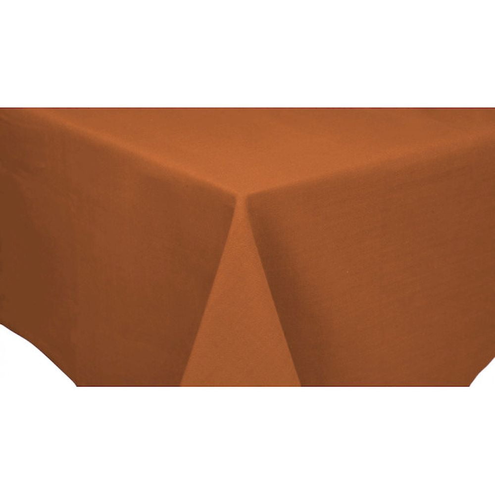 70 "x 70" Round Rust Solid Color Table Cloth - Walmart.com