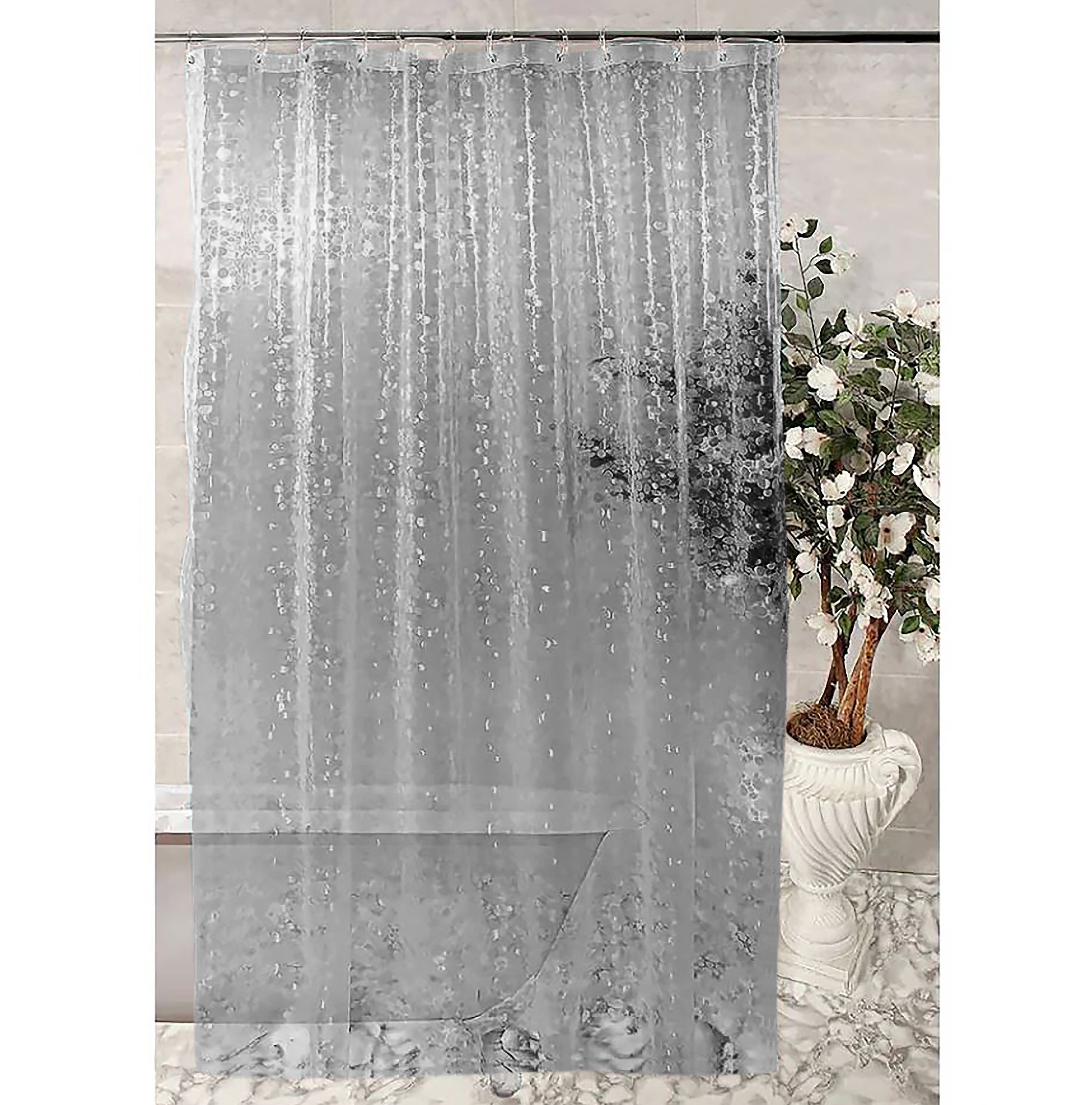 70" x 72" Clear Transparent Stone Pebble PVC Shower Curtain Liner ...