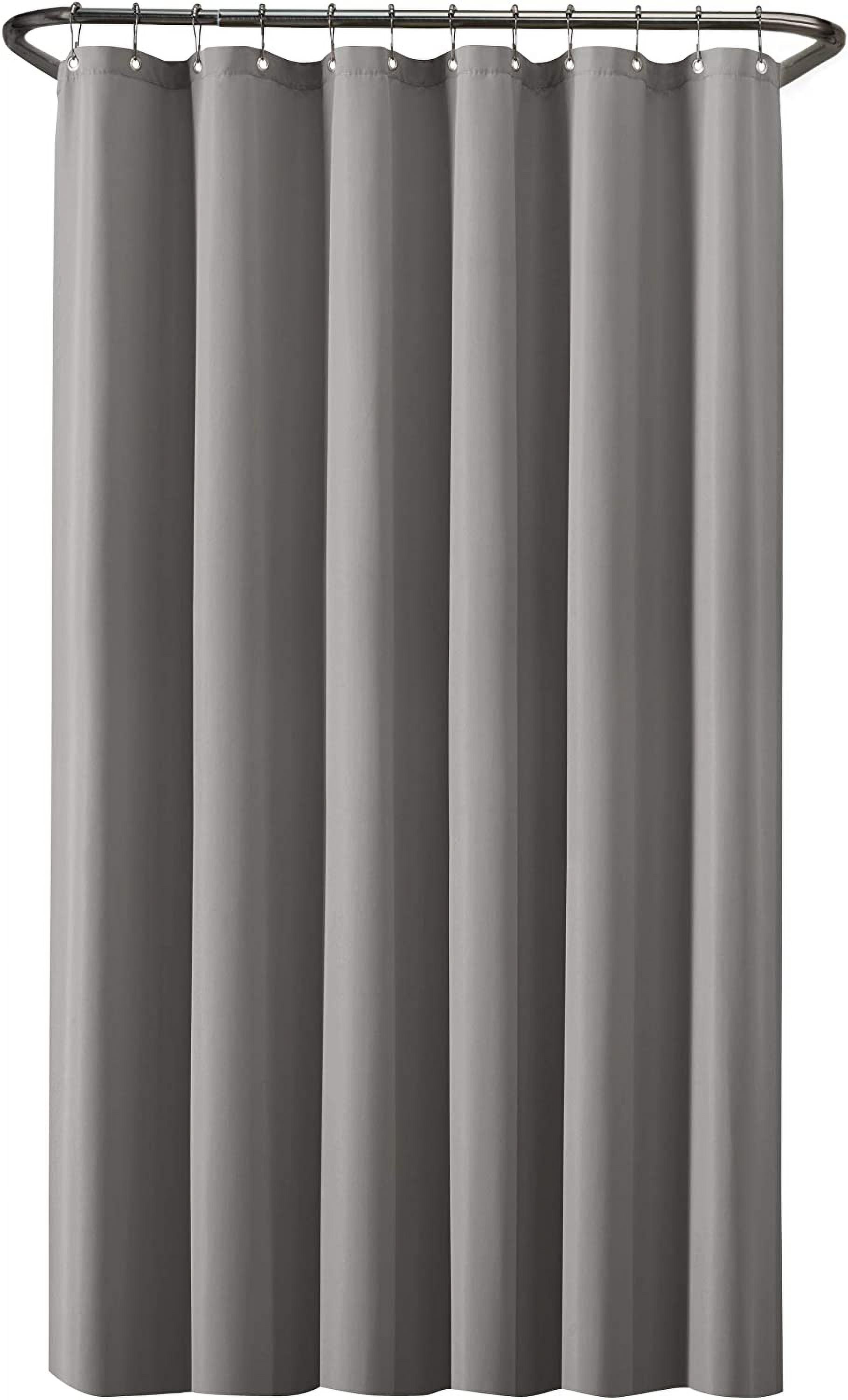 , 70 x 72 Inch, Grey Waterproof Fabric Shower Curtain or Liner, 70 x 72 ...