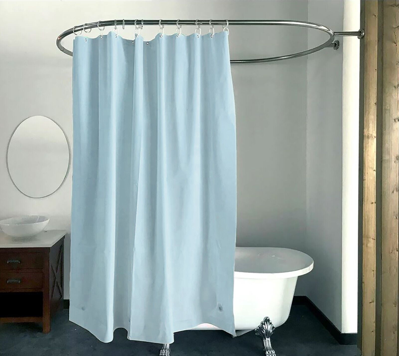 70" x 72" PVC Shower Curtain Liner Waterproof Solid Color - Walmart.com