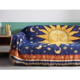 70" x 90" Sun and Moon Blanket Celestial Couch Sheet Cover Witchy Hippy ...
