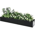 70"x20" Extra Long Rectangular Metal Planter with Rounded Corners ...