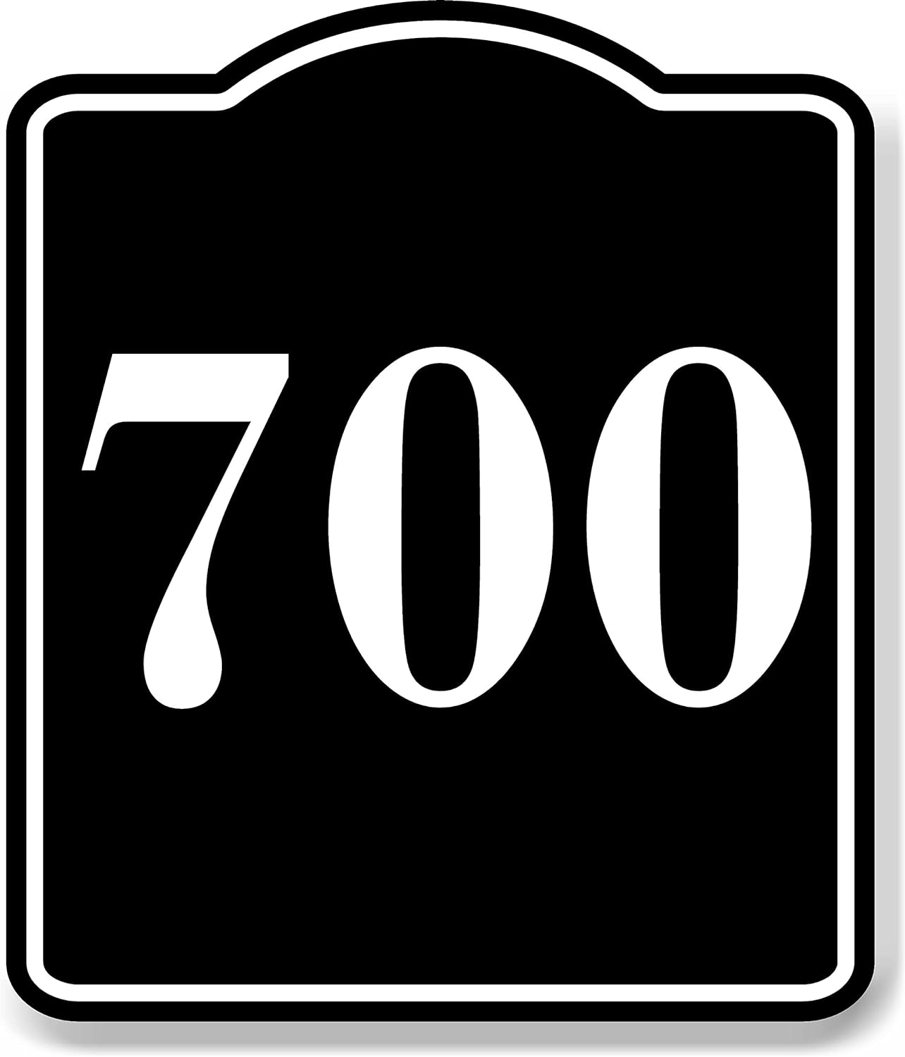 700 Bay Garage Door Plate Field Lane Gate Number BLACK Aluminum ...