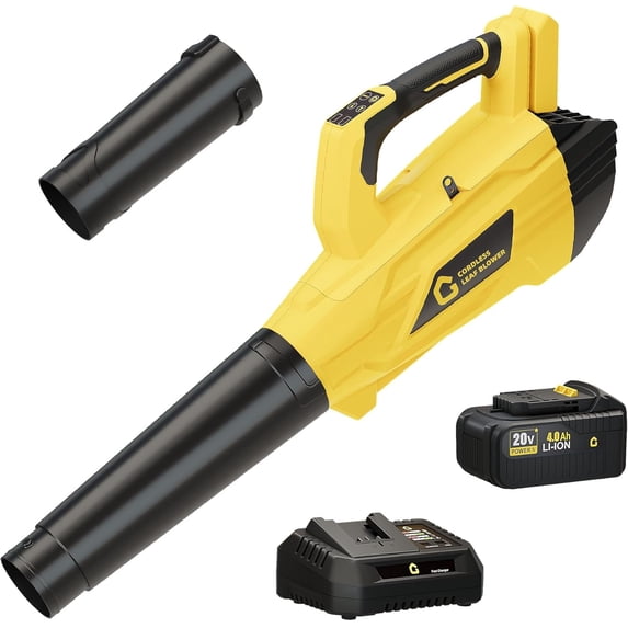 700 CFM 250 MPH Wireless Electric Leaf Blower 20V 4Ah Battery Power ...