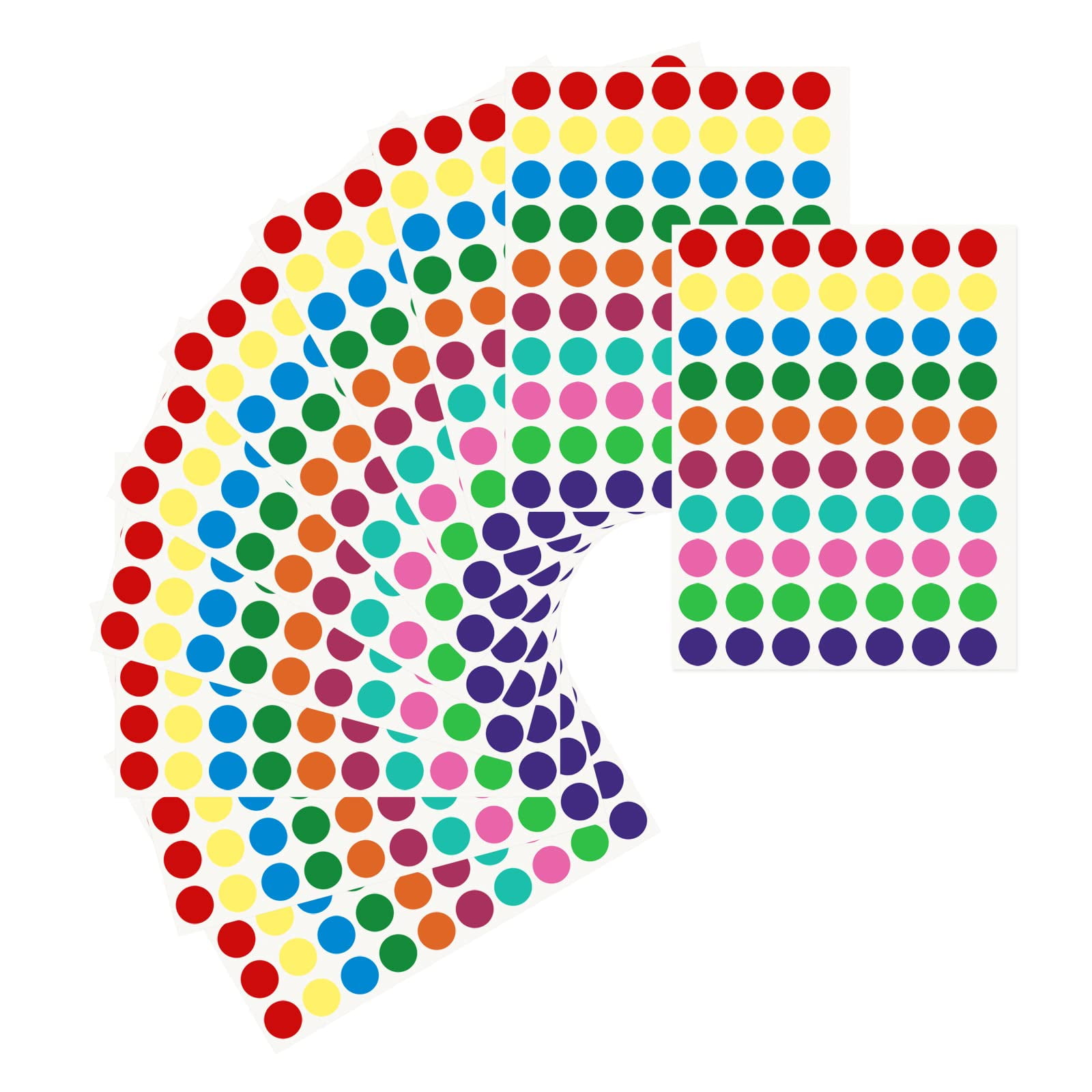 700 PCS Dot Stickers, Circle Stickers Assorted Colors Coding Labels, 3/ ...