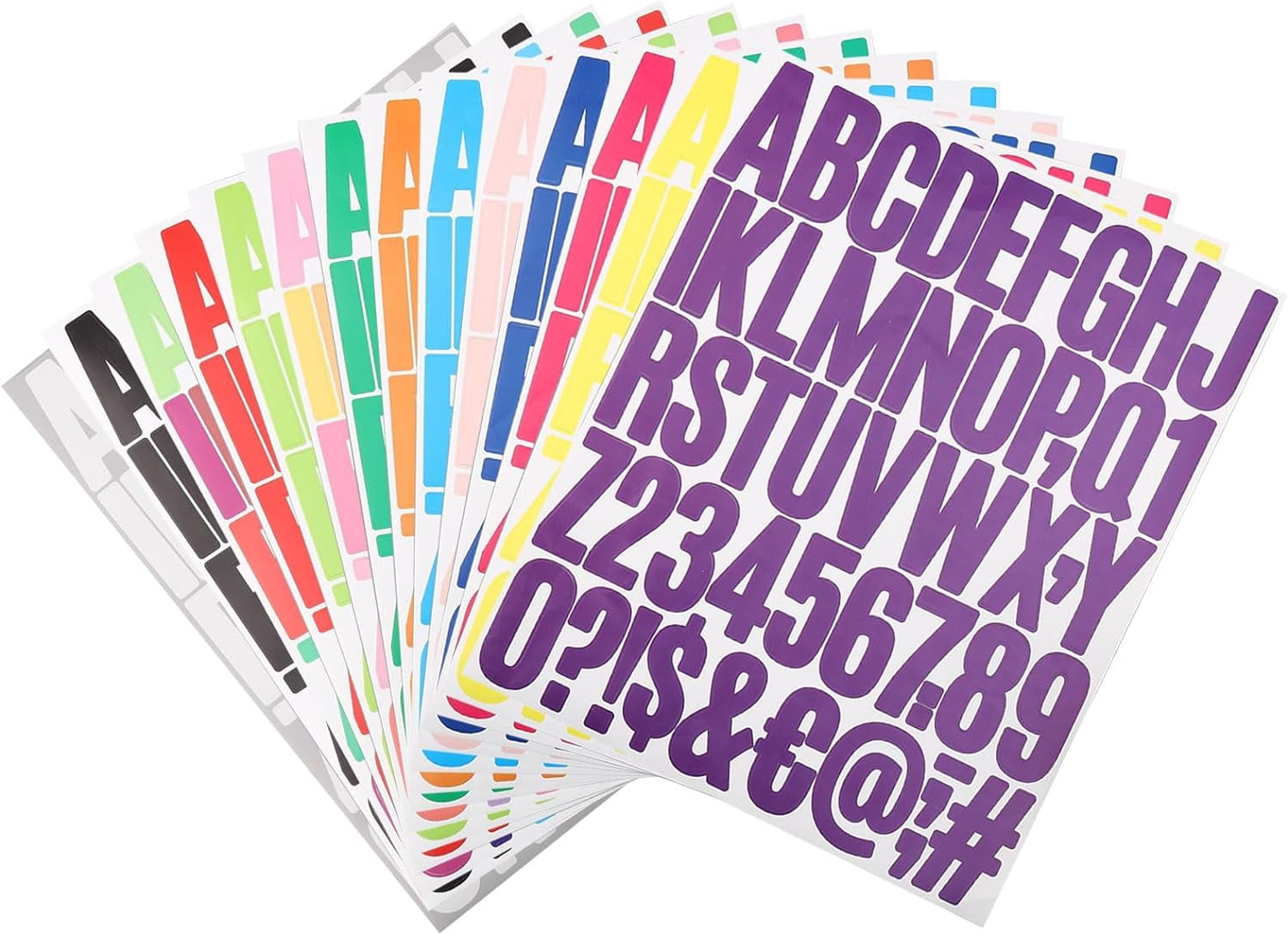 700 Pcs 14 Sheets Letter Stickers 2inch Alphabet and Numbers Stickers ...