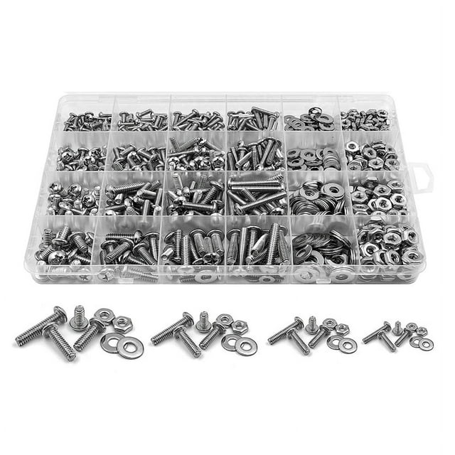 700 Pcs Nuts and Bolts Assortment Kit with Case,Stainless Steel Screw ...
