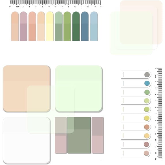 700 Sheets Pastel Transparent Sticky Notes, Clear Waterproof 3 x 3 inch ...