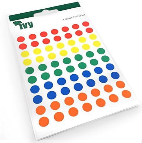700 Sticky Coloured Dots - 8mm - Easy Peel Self Adhesive Colour Coding ...