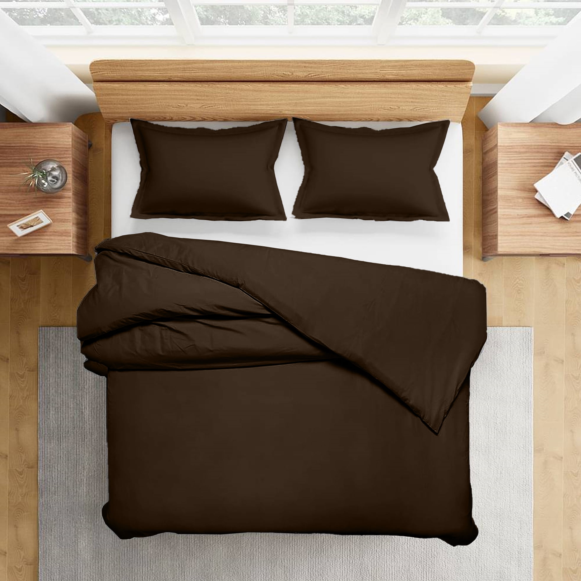 700 Thread-Count 100% Egyptian Cotton 3 Piece Duvet Cover and Pillow ...