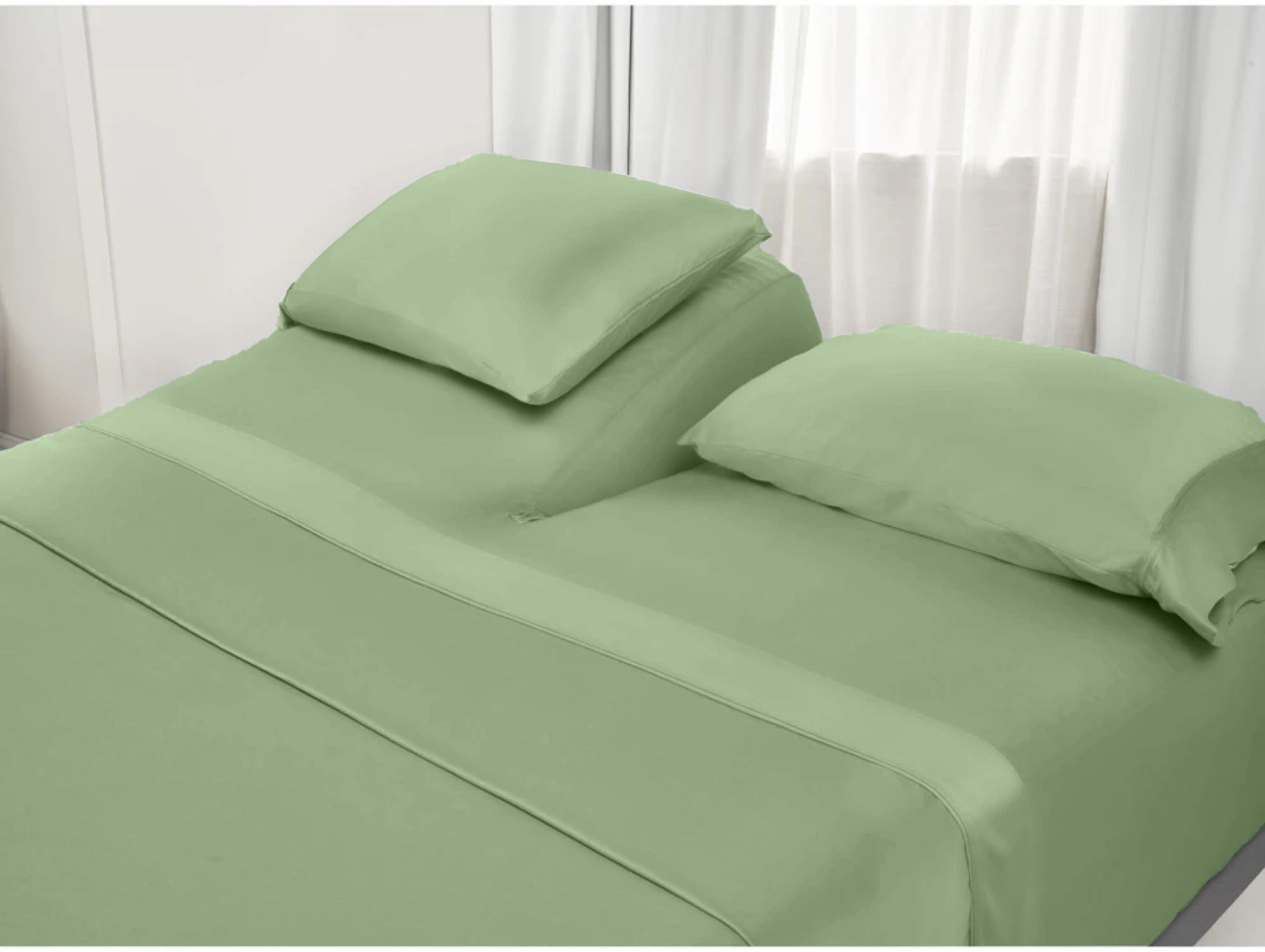 700 Thread Count, 100% Egyptian Cotton Bedsheet Set, 4 PC Split Head ...