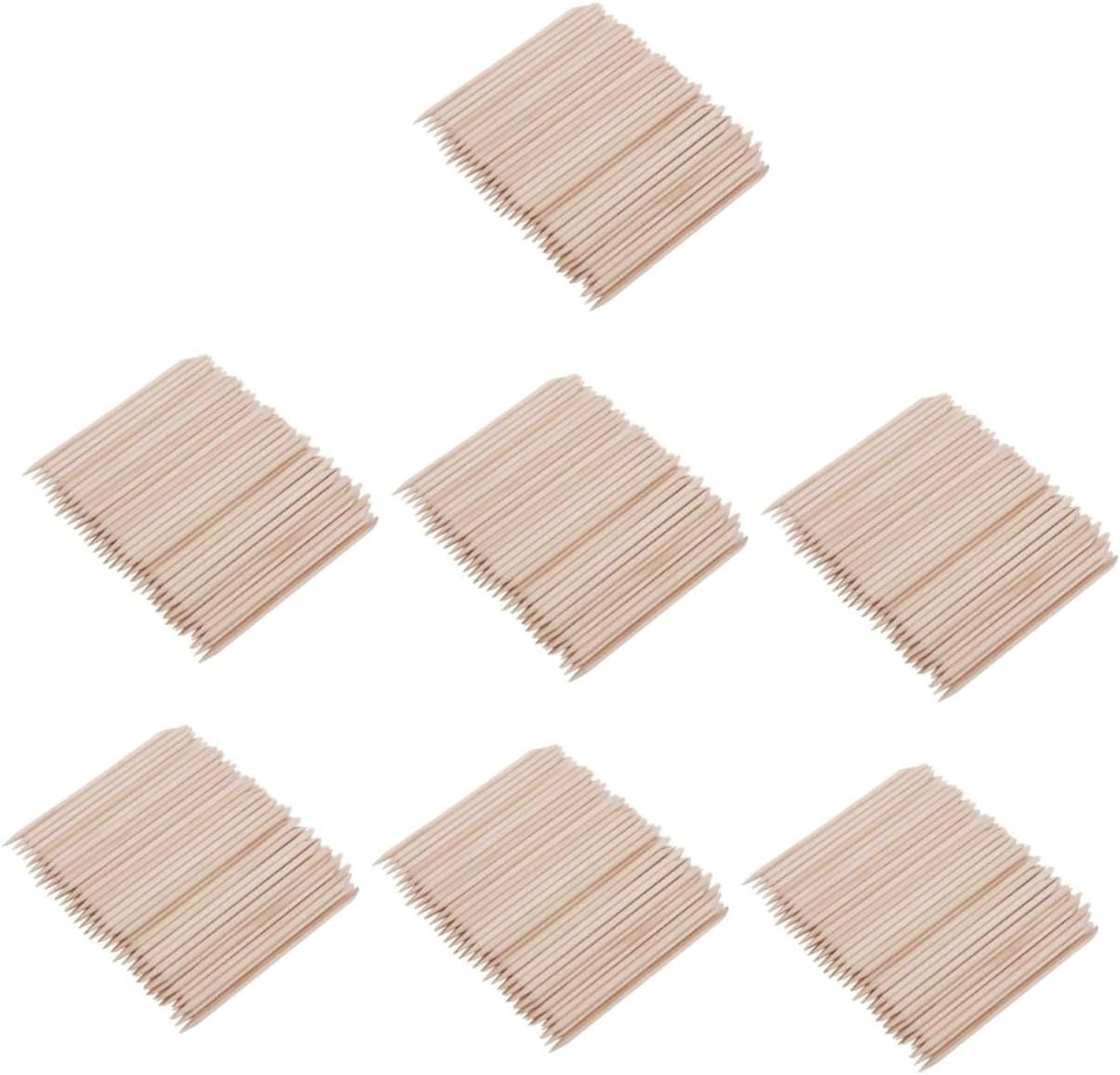 700 pcs Orange Wood Sticks Orange Wood Stick Nails Wood Cuticle Pusher ...