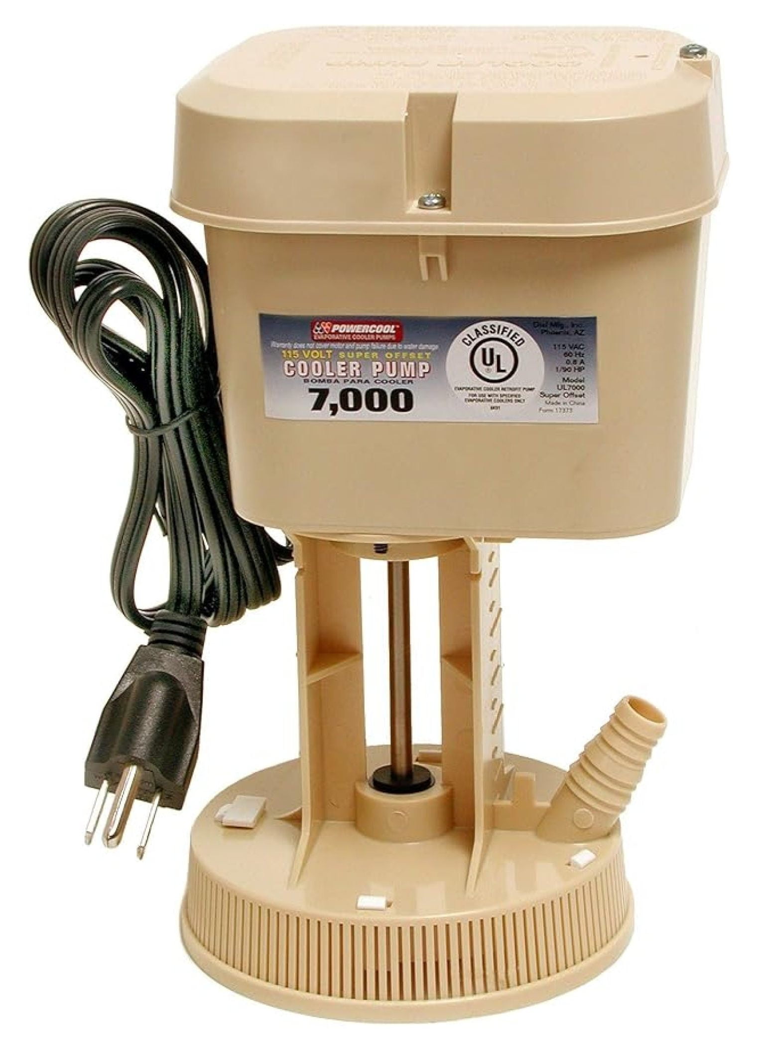 7000 CFM Offset Pump - 1075 Model, Tan - Low Noise Operation ...