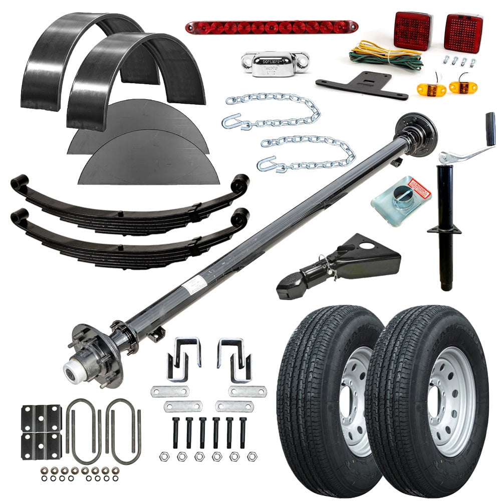 7000 lb TK Single Axle Trailer Parts Kit - 7K Capacity Light Duty ...