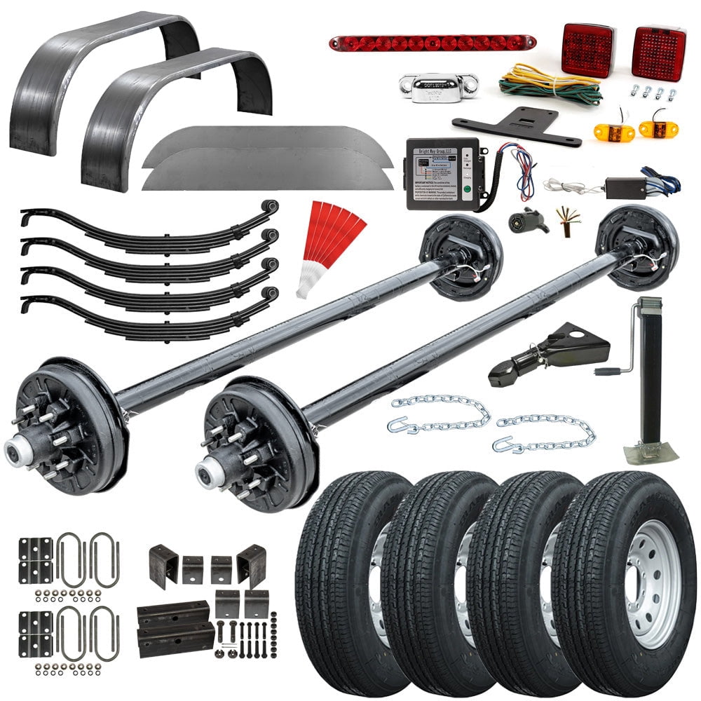 7000 lb TK Tandem Axle Bumper Pull Trailer Parts Kit - 14K Capacity ...