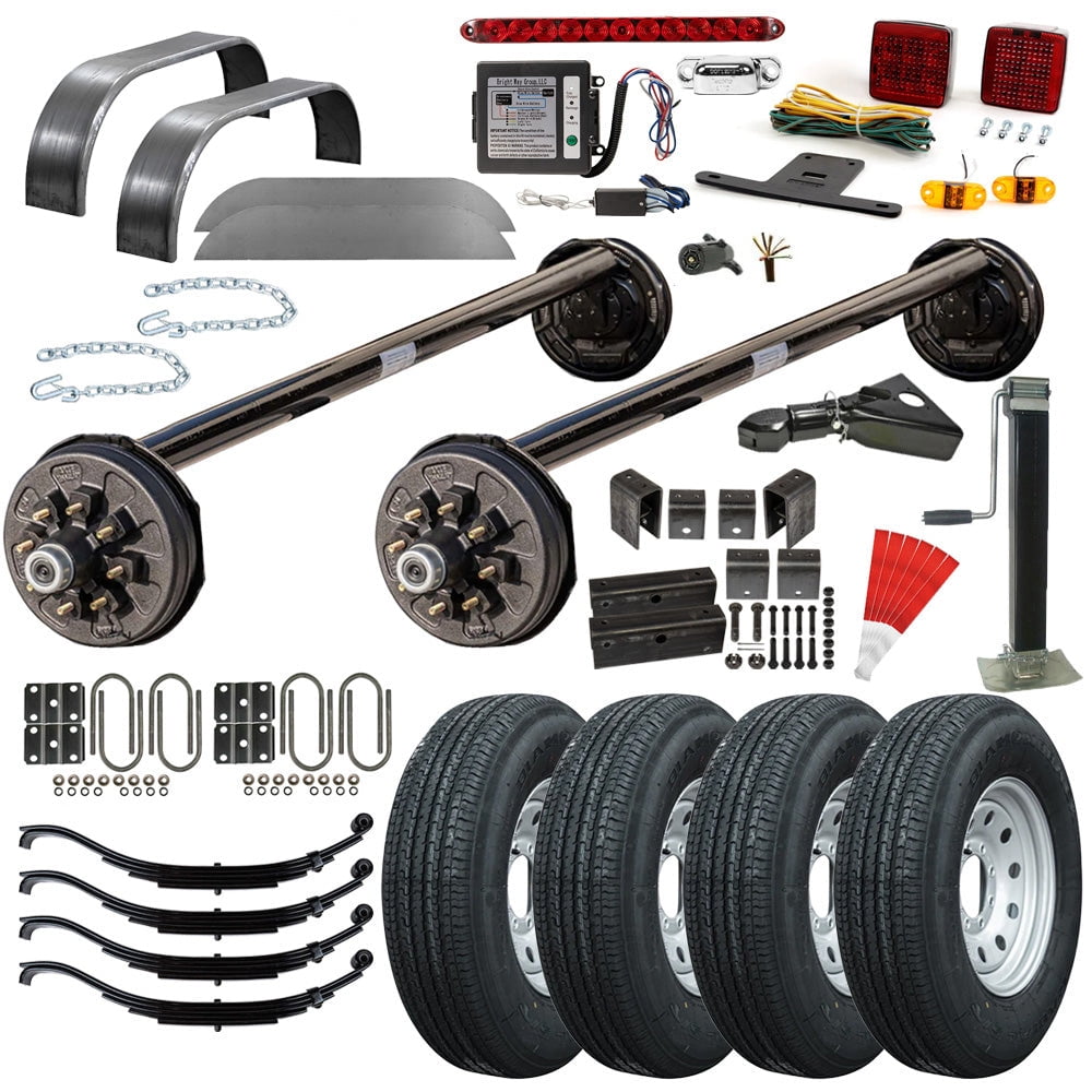 7000 lb TK Tandem Axle Bumper Pull Trailer Parts Kit - 14K Capacity ...