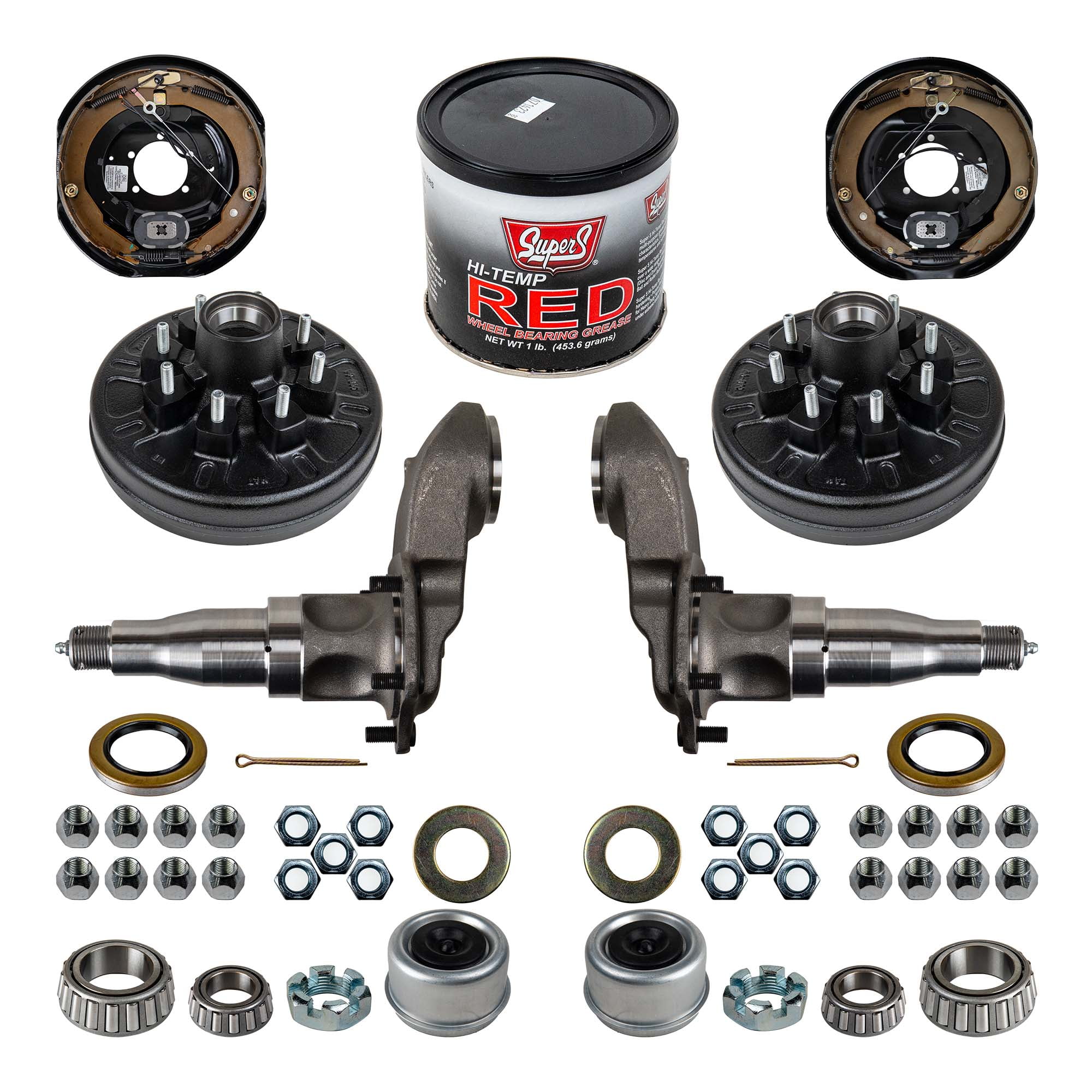 7000 lb Weld Your Own Electric Brake 4" Drop Axle Kit, 7K Capacity (#42 ...