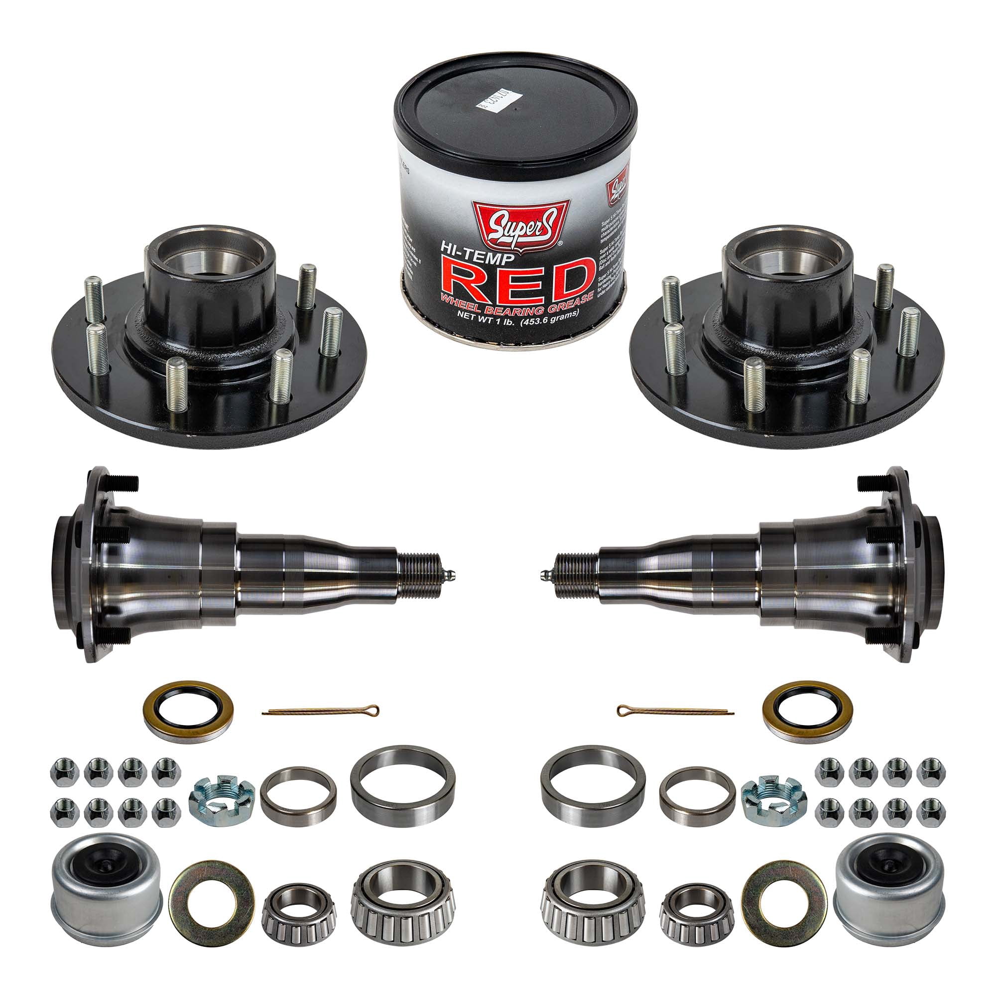 7000 lb Weld Your Own Idler Trailer Axle Kit, 7K Capacity (#42 Spindle ...