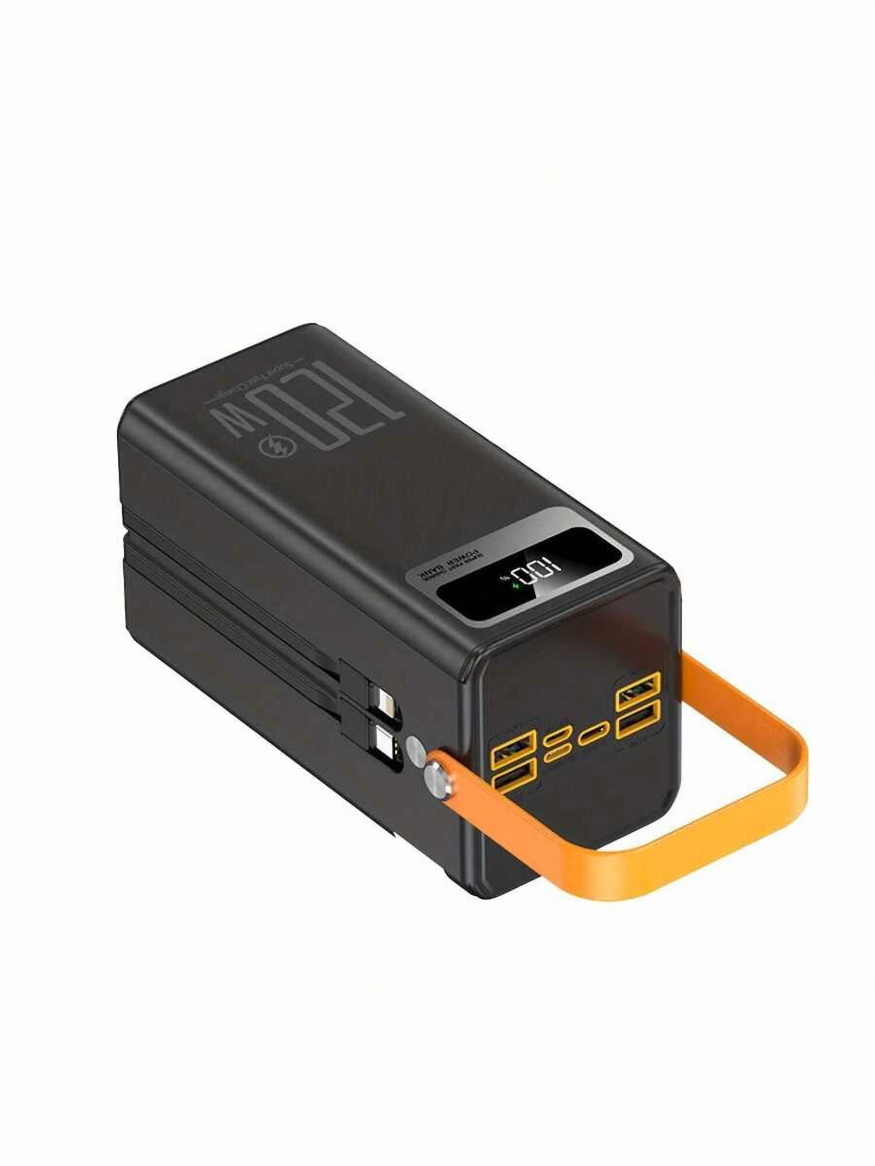 70000mAh Power Bank With Built-In Cables, 120W Fast Charging Portable ...