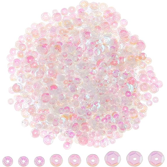 7000Pcs 3 Styles Loose Sequin Round Sequins Cup PVC Sequin Paillettes ...