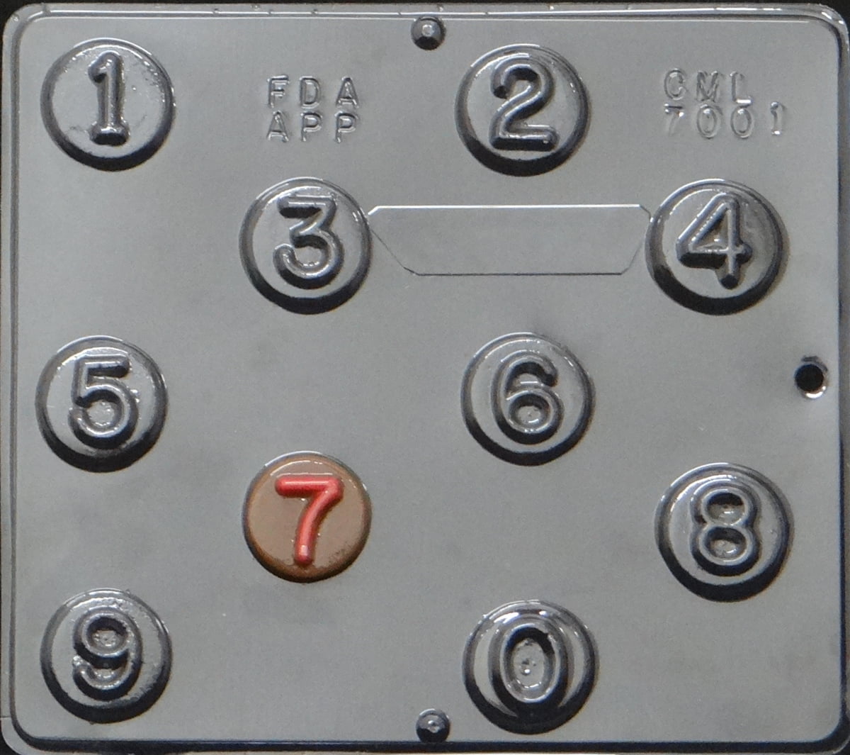 7001 "Numbers on Circle" Chocolate Candy Mold - Walmart.com
