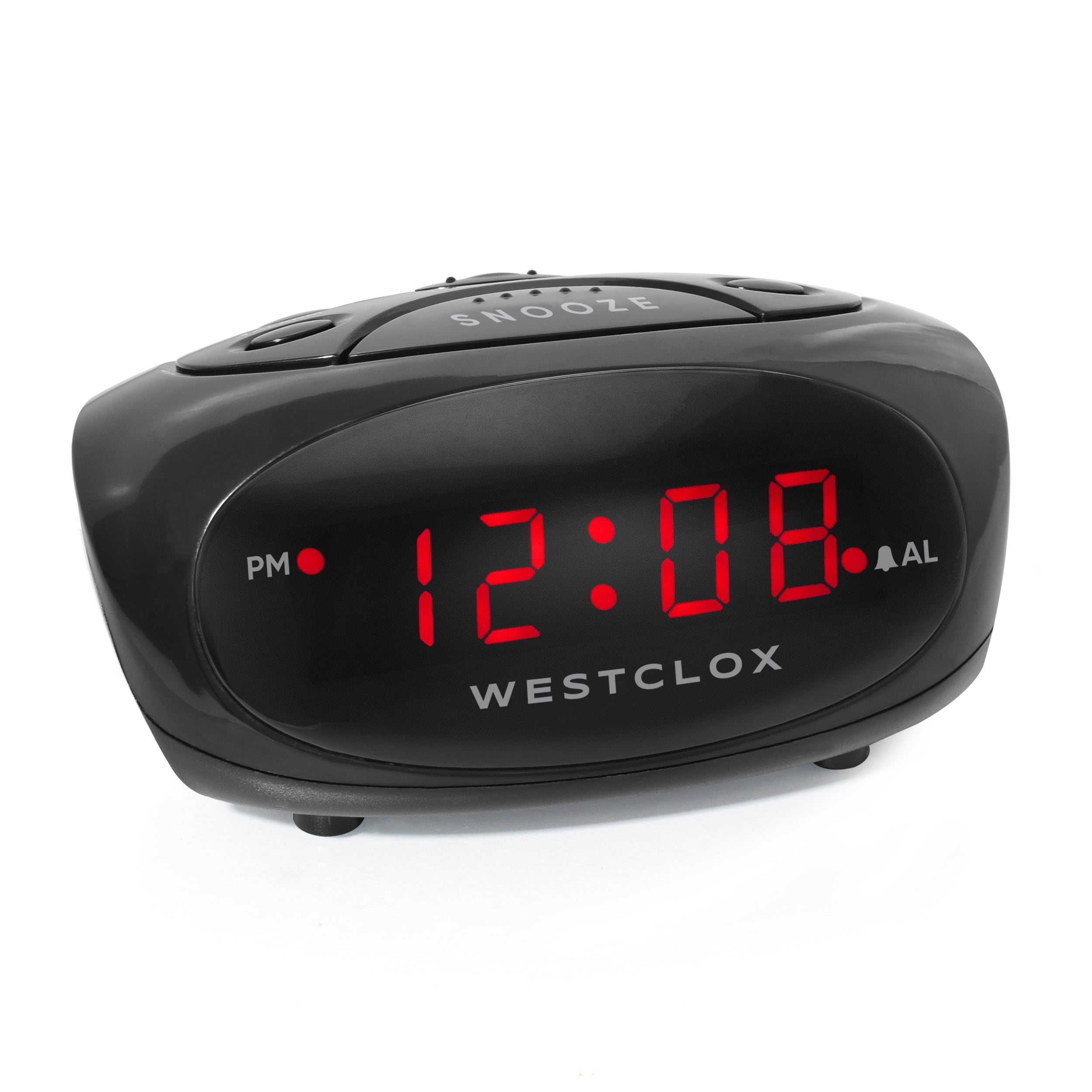 70044A Black Super Loud Electric Digital Alarm Clock with 0.6" Red LED ...