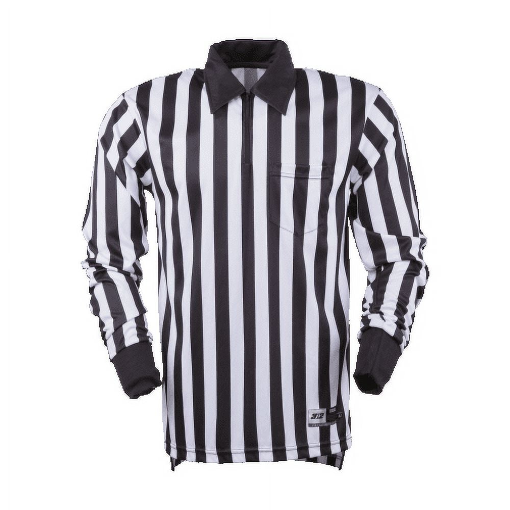 7006-XL Referee Shirt Long Sleeve Football, Black And White - Extra ...