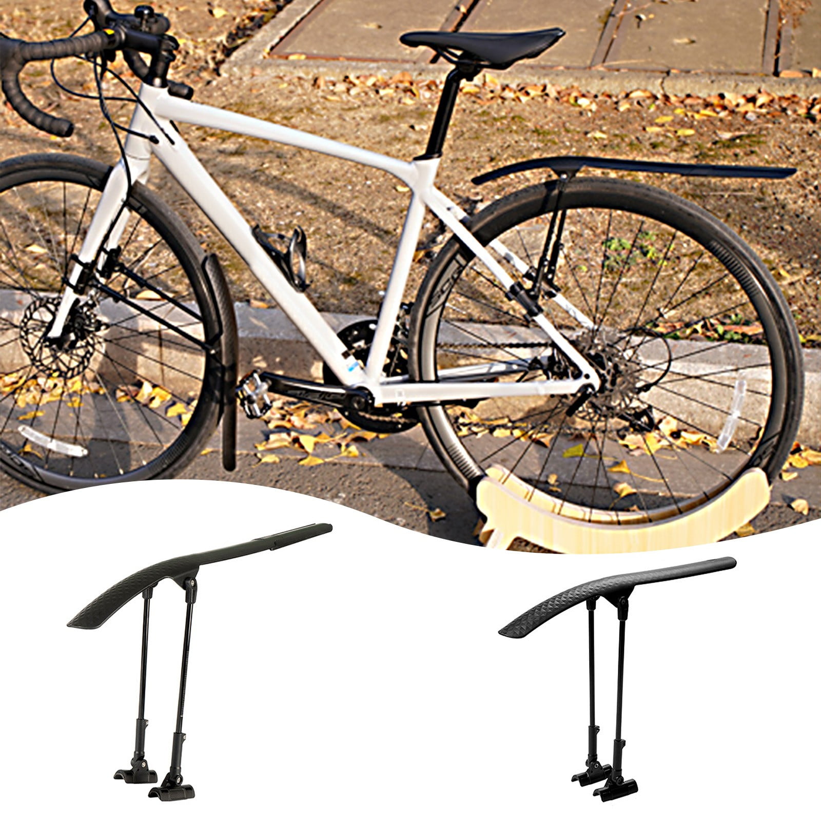 700C Bicycle Mudguard Set | Plastic Rainproof Flat Handle Fender ...