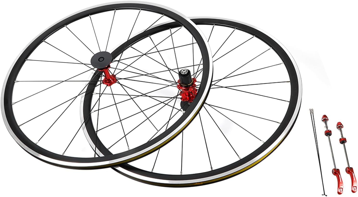 700c Road Bicycle Wheels 700C Road Bike Wheelset - Aluminum Clincher Rims For 7-11 Speed ...
