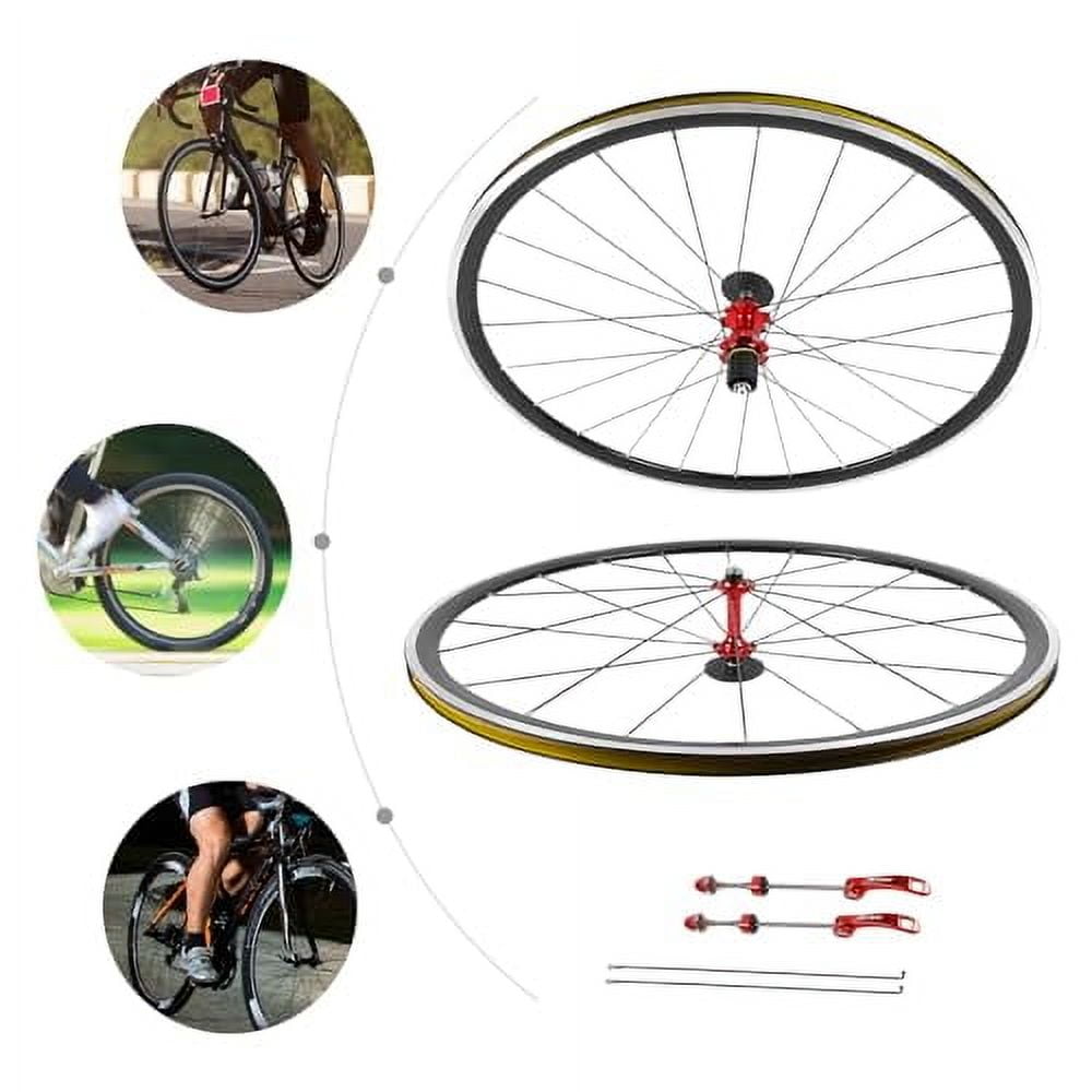 700C Wheelset, Double Aluminum Rims C/V Brakes, Road Front and Rear ...