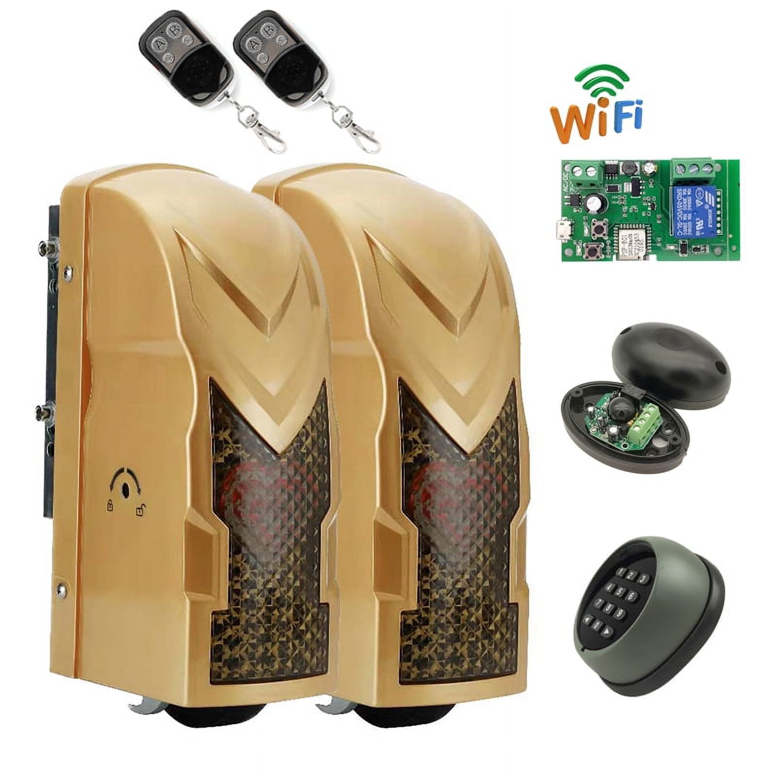 700KG Automatic Double Rolling Wheel Swing Gate Opener With Wireless Keypad Actuator Roller WIFI ...