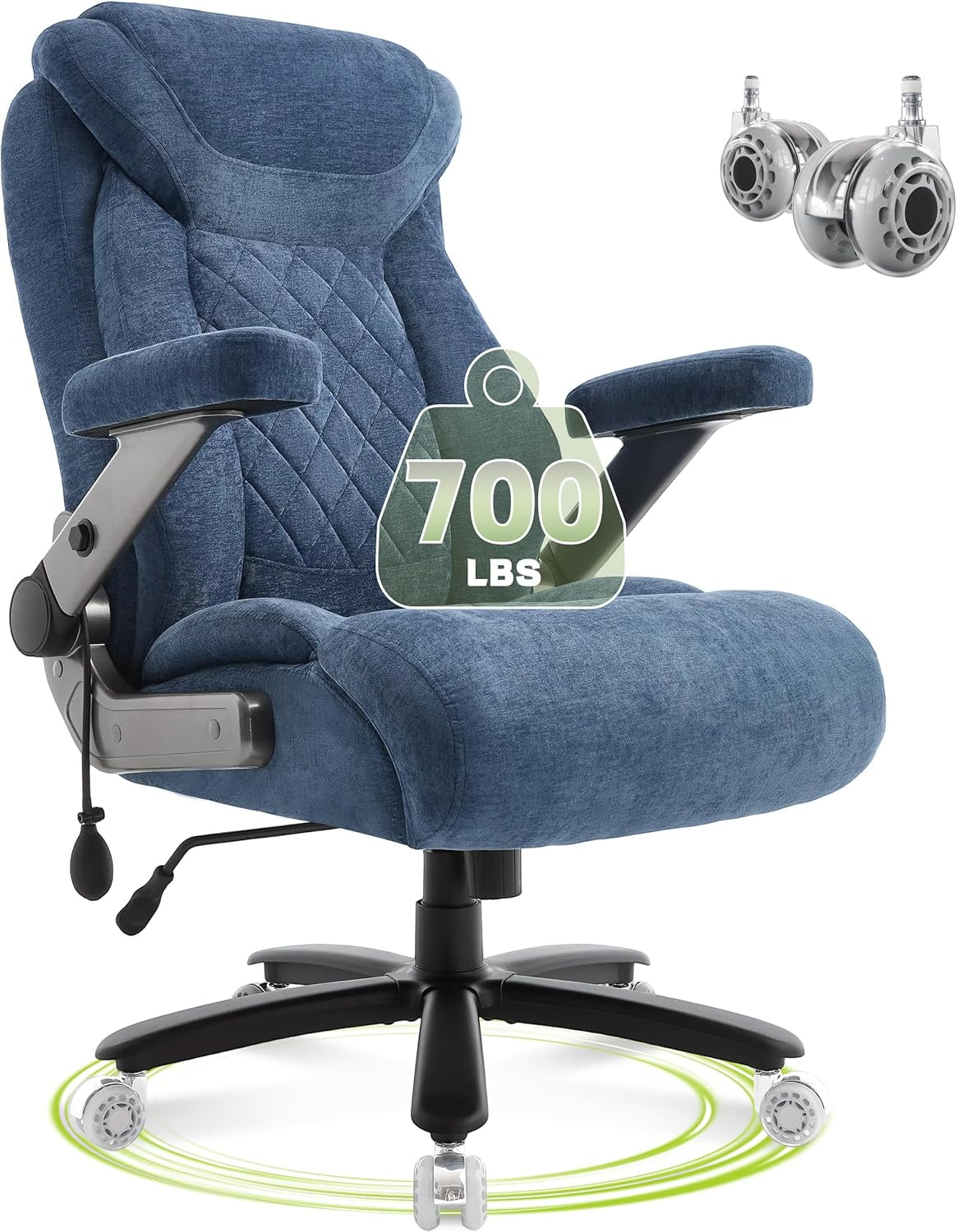 700LBS Big and Tall Fabric Office Chair,Ergonomic Heavy Duty Chair for ...