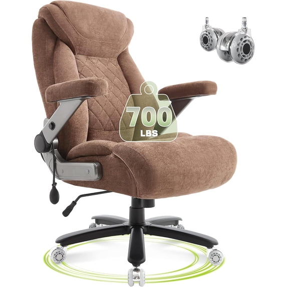 700LBS Big and Tall Fabric Office Chair,Ergonomic Heavy Duty Chair for ...