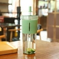 700ML Acrylic Travel Tumbler With Lid And Straw Insulated Double Wall Reusable Cups Clear ...
