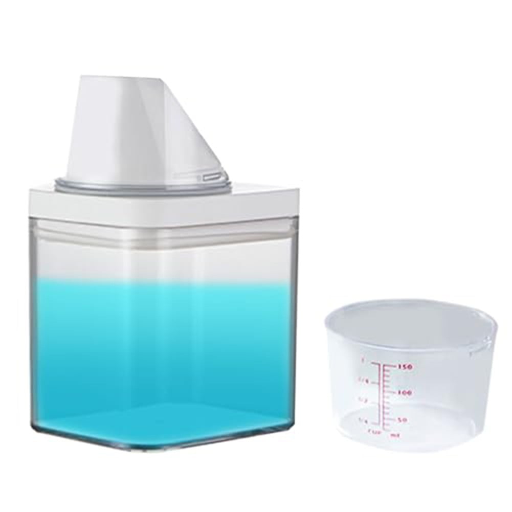 700ML Airtight Mini Laundry Detergent Dispenser with Measuring Cup ...