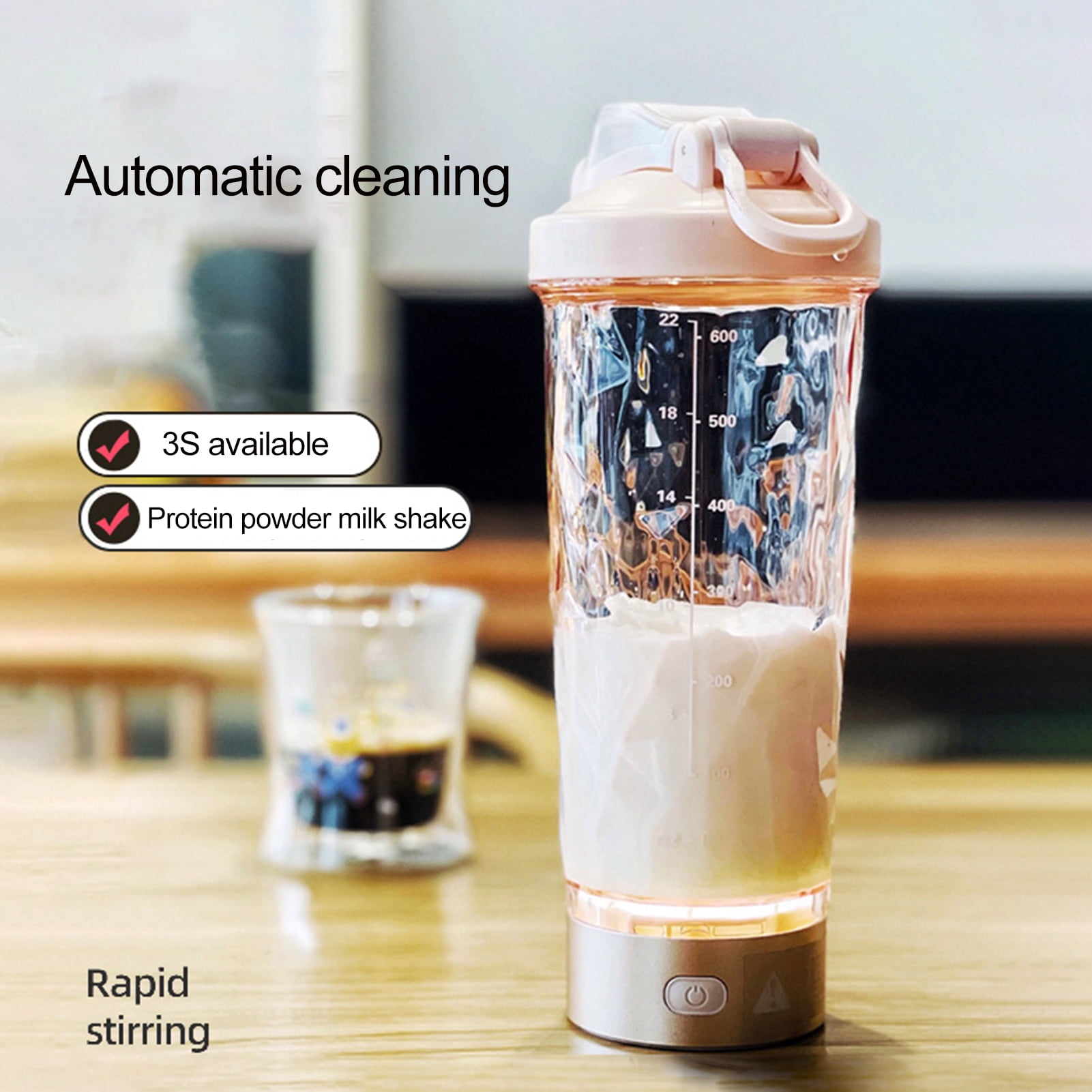 700ML Electric Stirring Cup One Click Start Magnetic Suction Socket ...